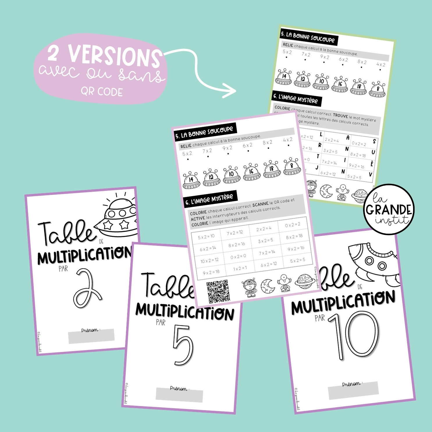 TABLES PAR 2, 5 et 10 – Livrets d’exercices – La Grande Instit